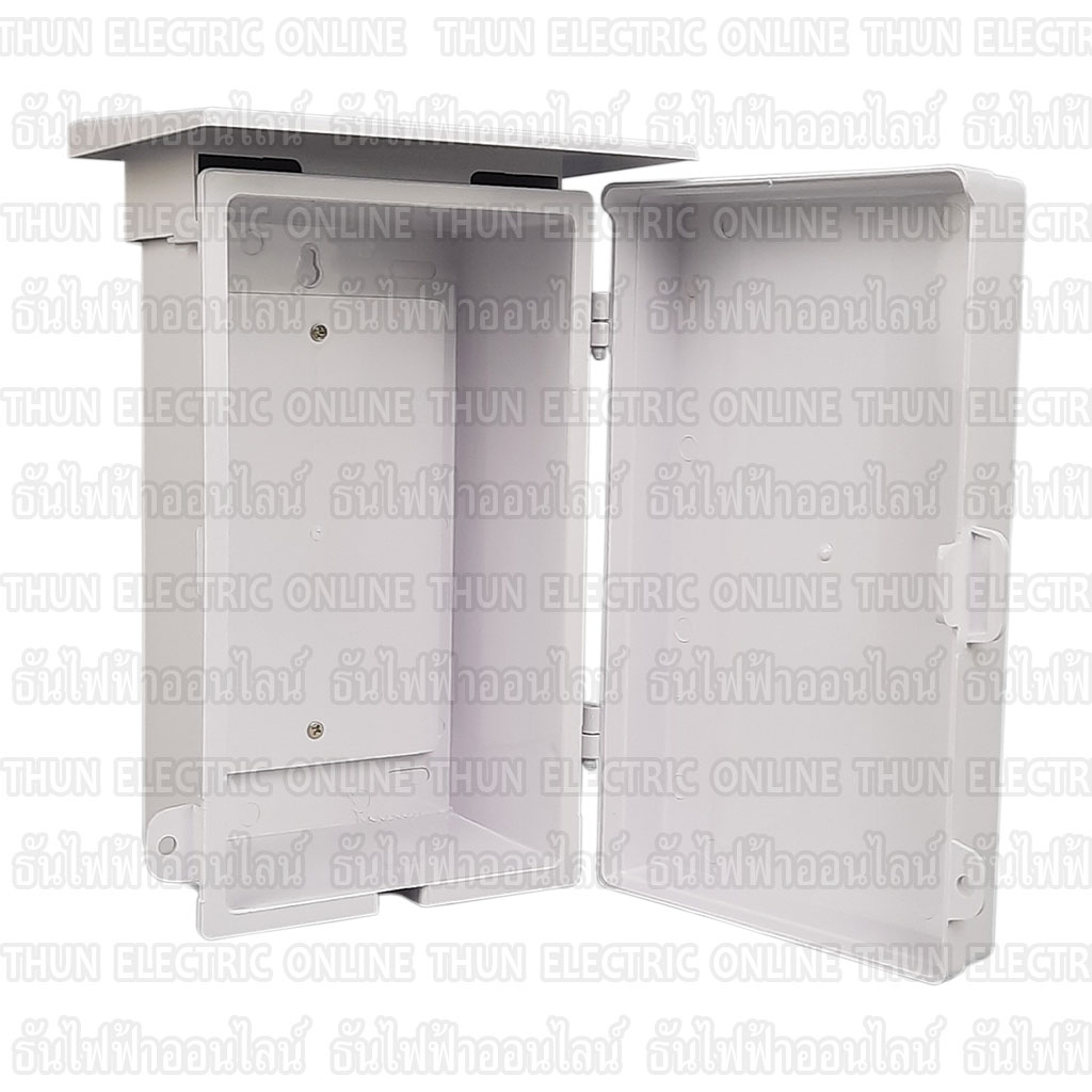 Nano NANO-101W ตู้พลาสติกกันน้ำ มีหลังคา ฝาทึบ Size #1 สีขาว IP44 กว้าง ...