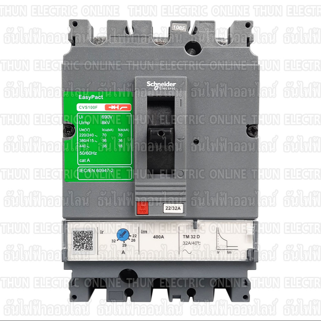 Schneider LV510332 เบรกเกอร์ MCCB CVS100F TM32D 3P3D 32A 36kA 380/415V ...