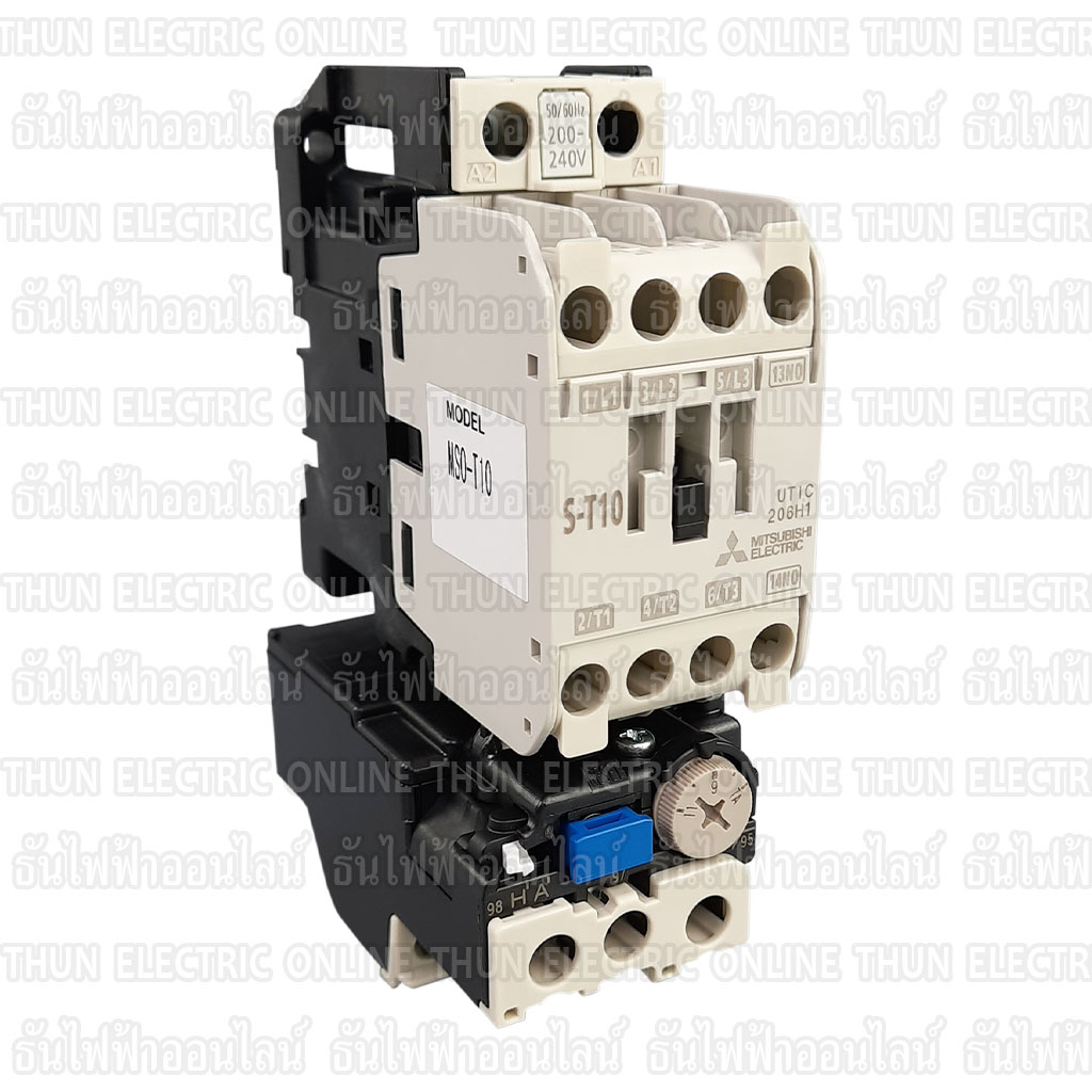 Mitsubishi MSO-T10 แมกเนติก พร้อมโอเวอร์โหลด 9A (7-11A) คอยส์ 220V MAG ...