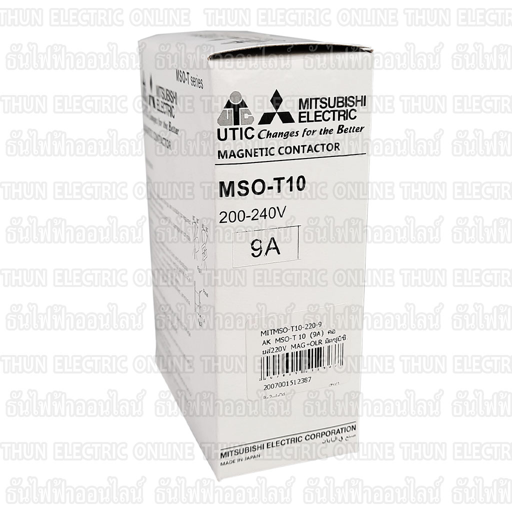Mitsubishi MSO-T10 แมกเนติก พร้อมโอเวอร์โหลด 9A (7-11A) คอยส์ 220V MAG ...